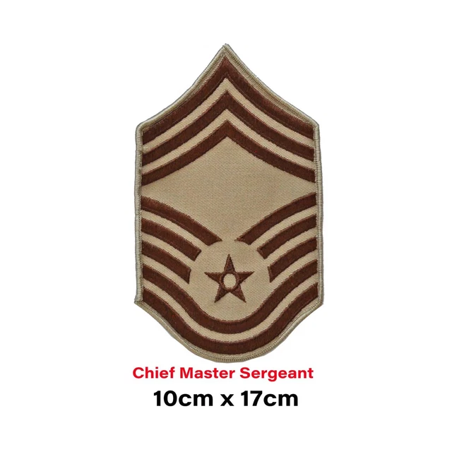 CHIEF MASTER SERGEANT Desert Patch US Uniform Dress Air Force Ranks Sew ...