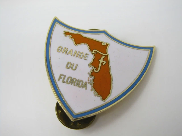 VINTAGE COLLECTIBLE PIN: Grande Du Florida Shield Design $19.99 - PicClick