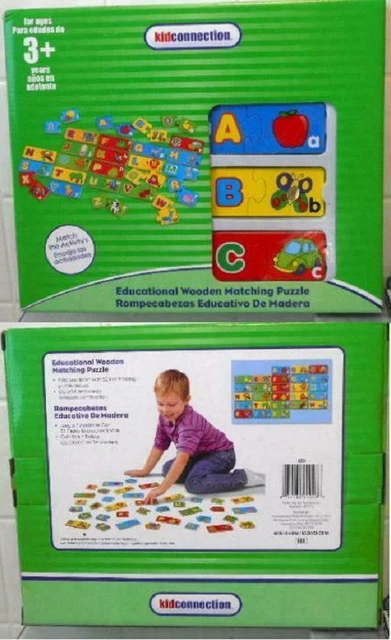 KID CONNECTION EDUCATIONAL Wooden Puzzles Matching Activity 52 ...