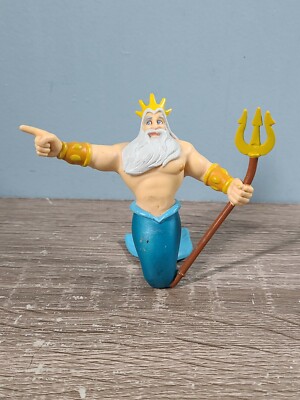 DISNEY THE LITTLE Mermaid King Triton Ariel Father Dad PVC figure toy £ ...
