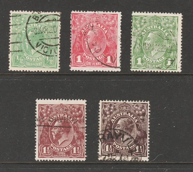 1918 KGV LMW Complete Set 5 "Fine Used" Sg 48-52 Absolute Bargain! $19. ...