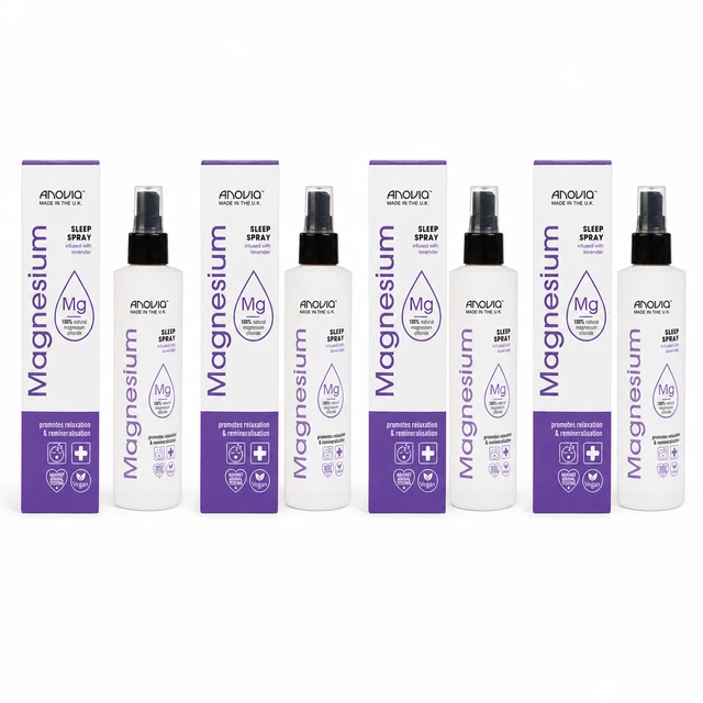 4 X ANOVIA Magnesium Sleep Spray With Lavender 200ml Vegan £19.99 ...
