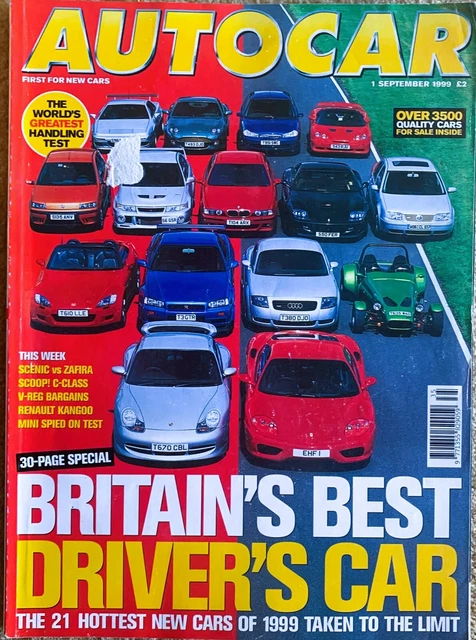 AUTOCAR MAGAZINE 01 SEP 99 Jaguar S Type V8 Renault Scenic Mercedes autocar-magazine-01-sep-99-jaguar-s-type-v8-renault-scenic-mercedes