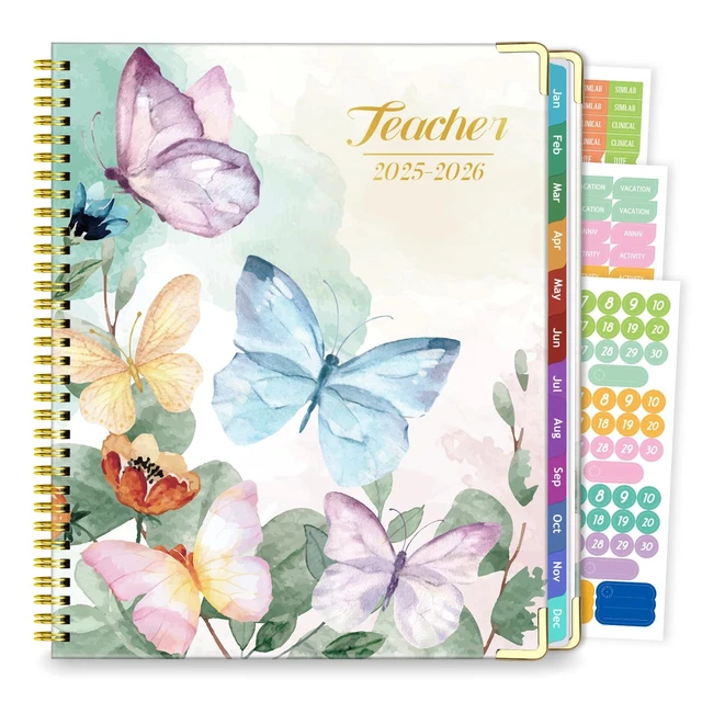 TEACHER PLANNER 2025-2026, August 2025 to July 2026 Academic Year, 8.5 ...