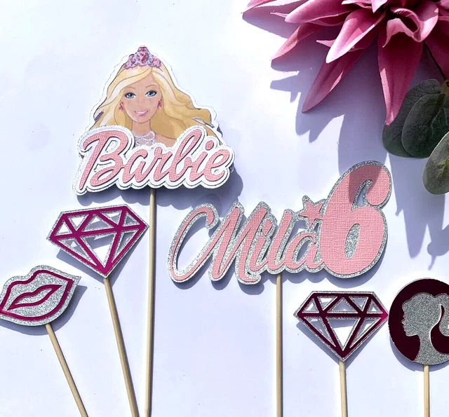 BARBIE CAKE TOPPER Personalised Princess Cake Topper Girls Cake Topper ...