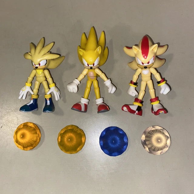 SONIC THE HEDGEHOG Super Silver Shadow Sonic 3” 8Cm Figures Jazwares ...