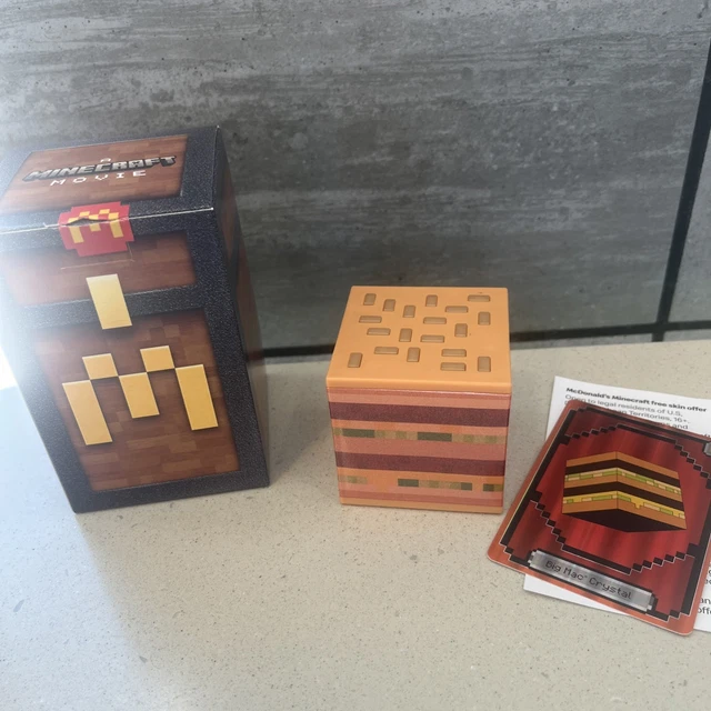 MCDONALDS 2025 MINECRAFT Movie Big Mac Crystal, Card & Code Adult Happy ...