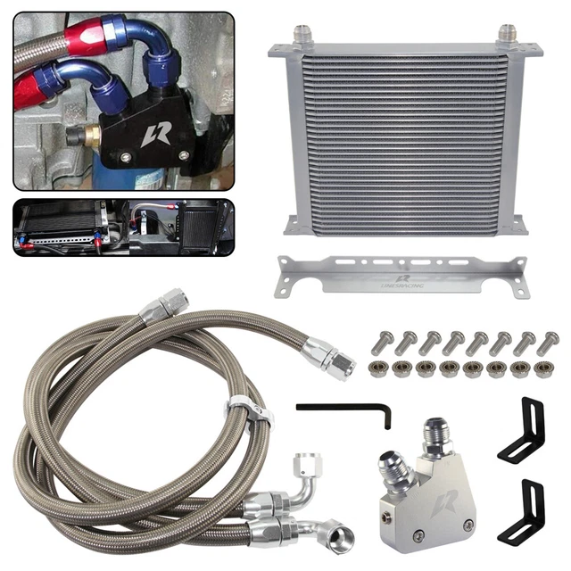 34 ROW ENGINE Oil Cooler Kit For Corvette LS1 LS2 LS3 LS6 LS7 LS9 4.8L ...