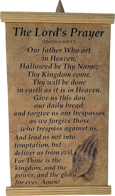 THE LORD'S PRAYER Our Father Who Art in Heaven Scroll Poster Ready to ...