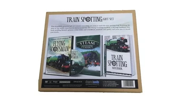TRAIN SPOTTING GIF Set Flying Scotsman Railway DVD Book Notebook & Pen ...