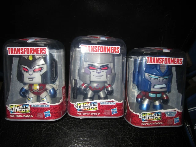 HASBRO TRANSFORMERS MIGHTY Muggs Lot X3 Optimus Prime Megatron ...