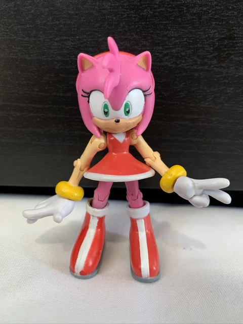 JAZWARES AMY ROSE Sonic the Hedgehog Action Figure 3" Inch Sega RARE ...