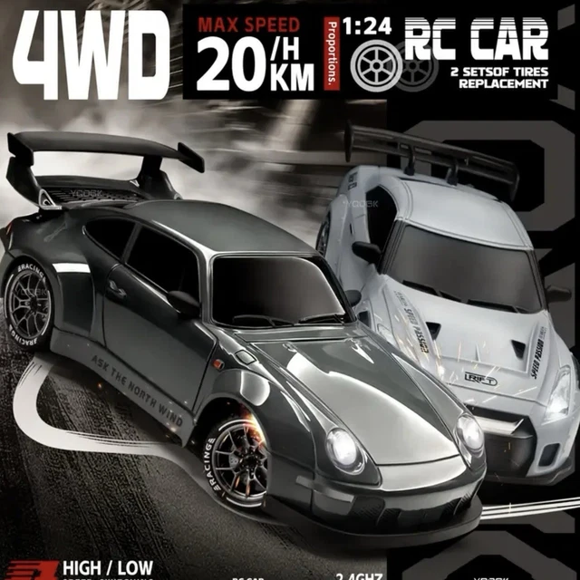 PORSCHE REMOTE CONTROL 1:24 Drift Car 2.4GZ 4 Wheel Drive Toy With ...