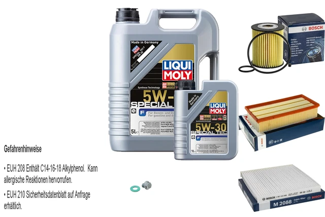 BOSCH INSPECTION SET 6L Huile Liqui Moly Spécial Tec Pour 5W-30 pour Toyota EUR 116,50 - PicClick FR