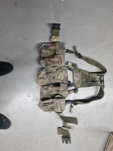BRITISH ARMY MTP PLCE Webbing Set with DPM Yoke, Belt and Pouches £25. ...