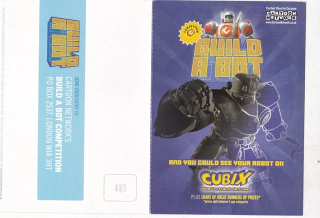 CUBIX BUILD A Bot Cartoon Network Advertising Postcard unused VGC £4.48 ...