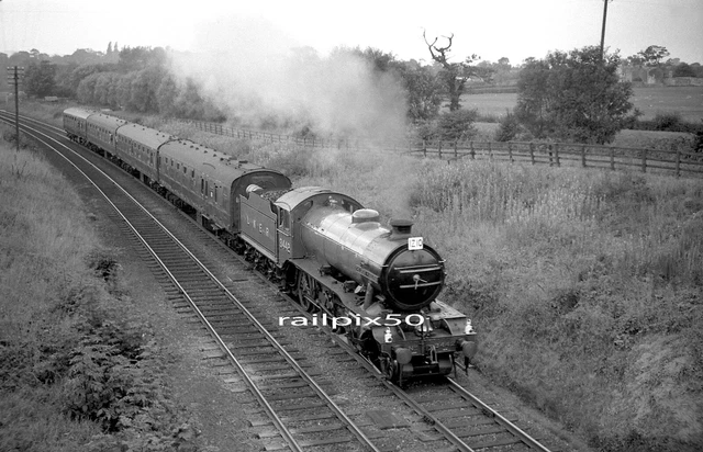 ORIGINAL RAILWAY NEGATIVE. 6.13 LNER steam loco. Leeds-Harrogate line ...