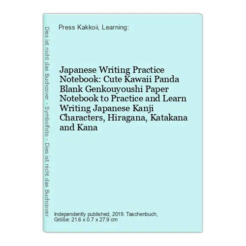 JAPANESE WRITING PRACTICE Notebook: Cute Kawaii Panda Blank ...