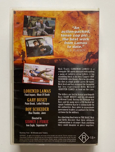 THE RAGE [VHS] Home Cinema Group 1997 Action Big Box Ex-Rental Video Tape Lamas $19.95 - PicClick AU