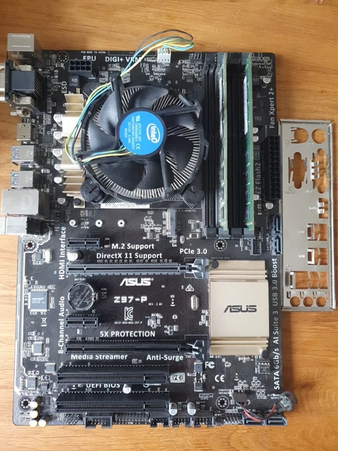 Asus Z97 P Motherboard 4th Gen Cpu 8gb Ram Heatsinc Io Shield £4500 Picclick Uk