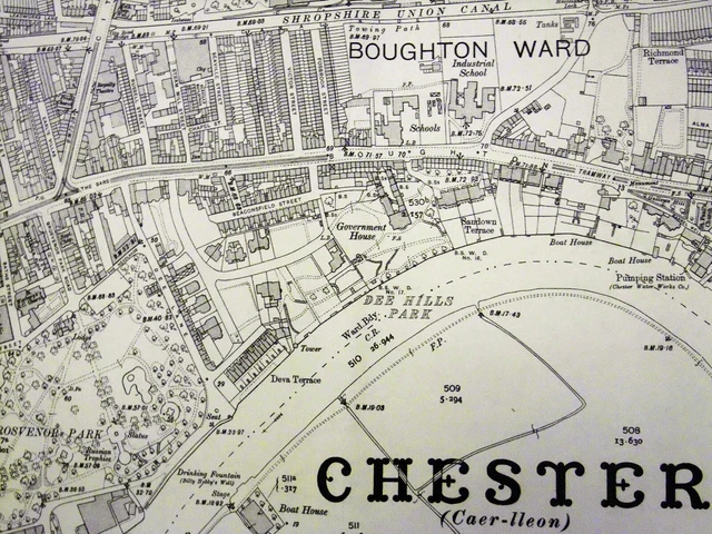 CHESHIRE ORDNANCE SURVEY map plan history genealogy Chester Hoole ...