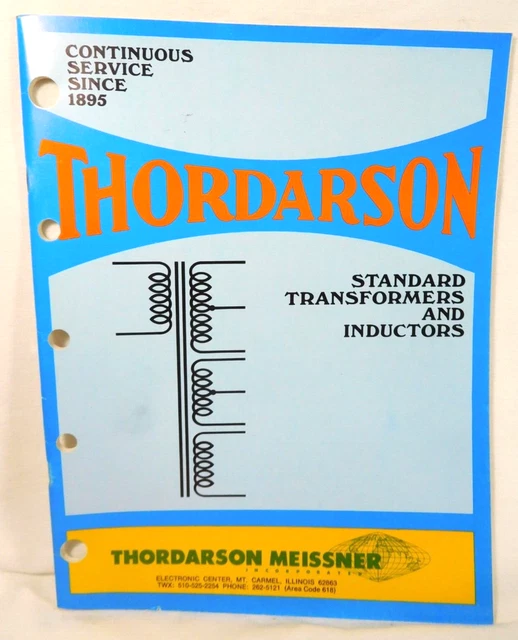 1976 THORDARSON STANDARD Transformers & Inductors Catalog - Original ...