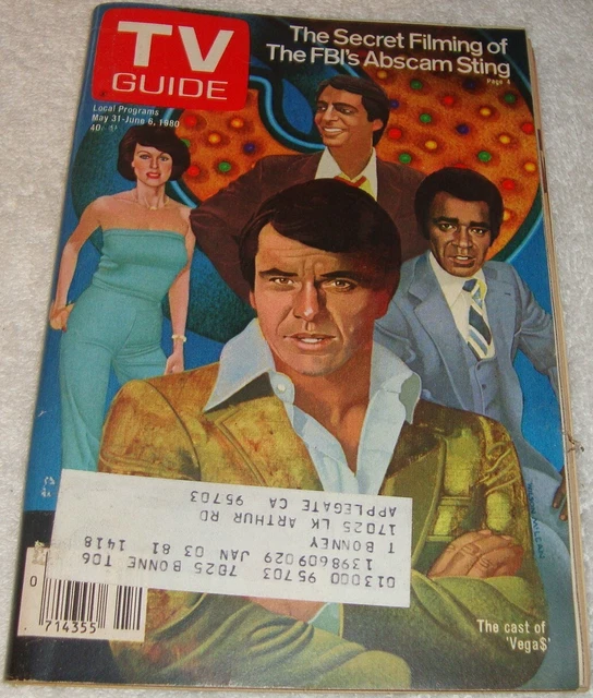 TV GUIDE MAGAZINE May 31-June 6, 1980 FBI's Abscam Sting Vegas £6.41 ...