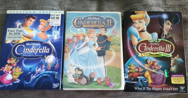 DISNEY'S CINDERELLA TRILOGY on DVD. Cinderella, Cinderella II and ...