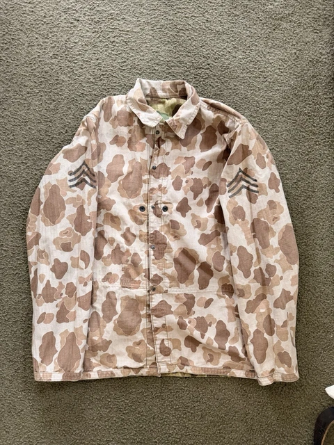 WWII MARINE USMC P44 Reversible Camouflage Frog Skin Utility Jacket 42 ...