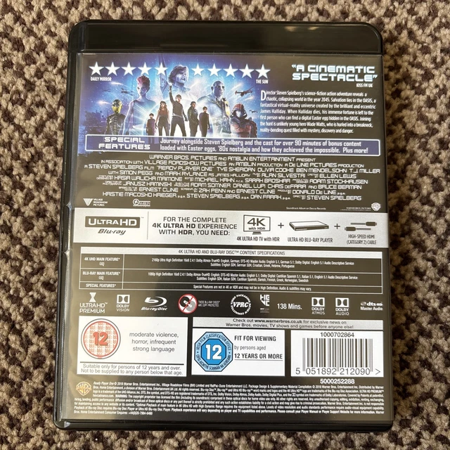 READY PLAYER ONE 4K UHD Blu-ray £10.00 - PicClick UK