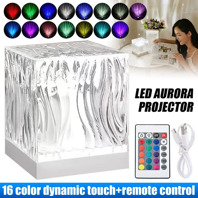CUBE NORTHERN LIGHTS Galaxy Projector Lamp Aurora Night Light Remote ...