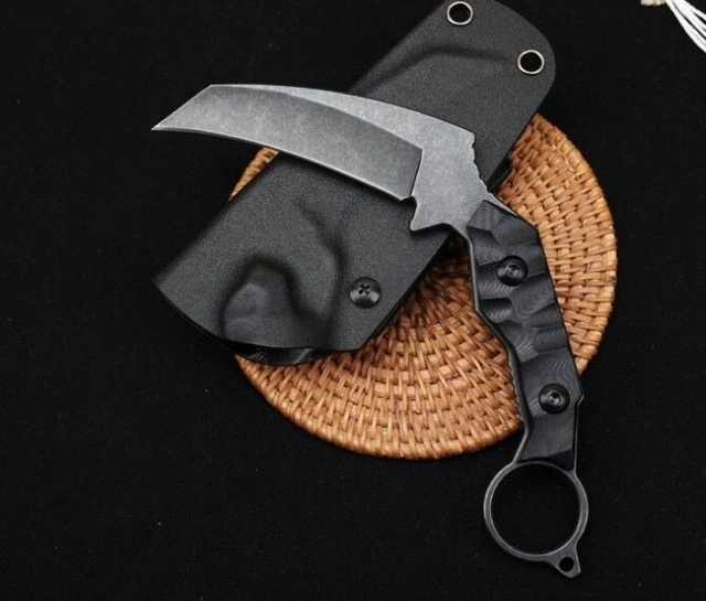 BEAST CLAW KARAMBIT Fixed Straight Knife Blade Camping Hunting Tactical ...