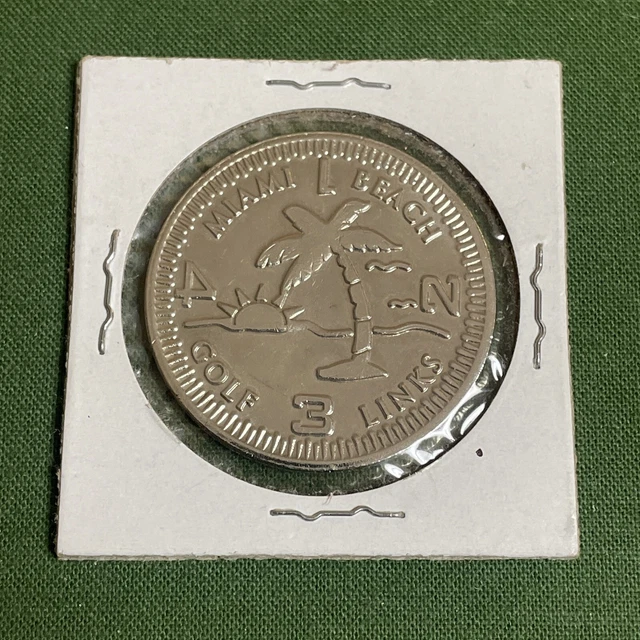 RARE MIAMI BEACH Golf Links Token Florida Golfer Coin Club Golfing EUR ...