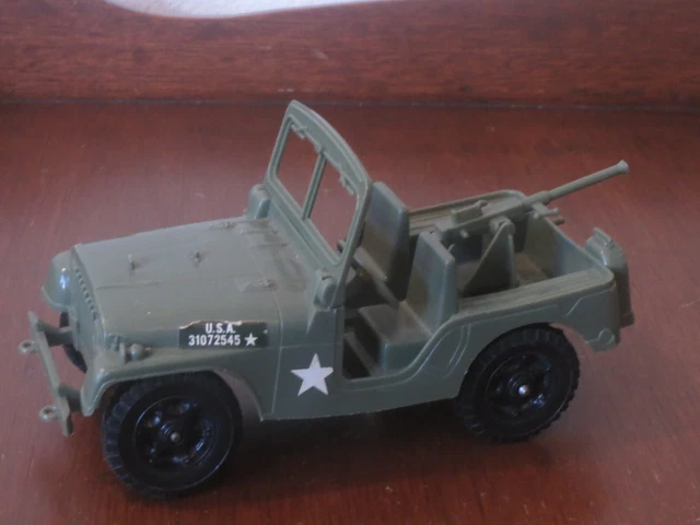 VINTAGE 1964 TIM-MEE Plastic "Rat Patrol" Large Willy's Army Jeep £18. ...