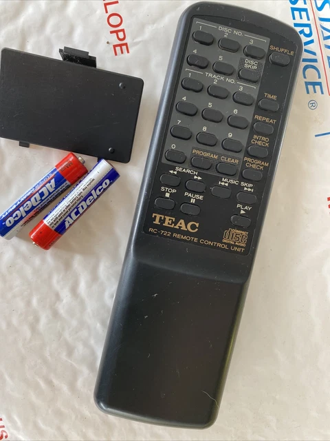TEAC RC-722 REMOTE Control - Original TEAC CD Player Remote Free ...