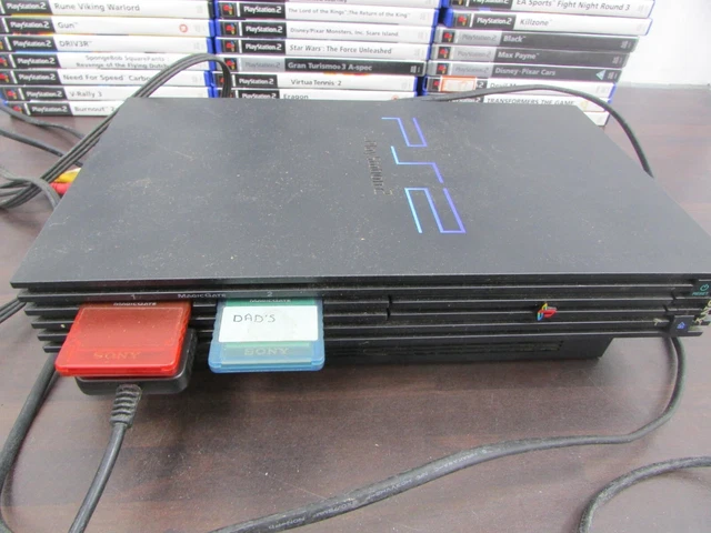 SONY PLAYSTATION 2 PS2 Phat SCPH-50003 Working w/ MadCatz Gamepads & 81 ...