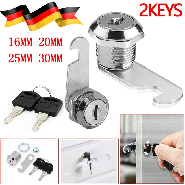 SCHRANKSCHLOSS MÖBELSCHLOSS BRIEFKASTENSCHLOSS 16, 20, 25, 30 mm Hebelschloß Spind EUR 5,96 ...