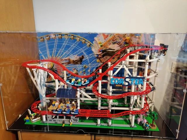 LEGO CREATOR ROLLER Coaster 10261 & Acrylic Display Case. 4124 Pieces ...