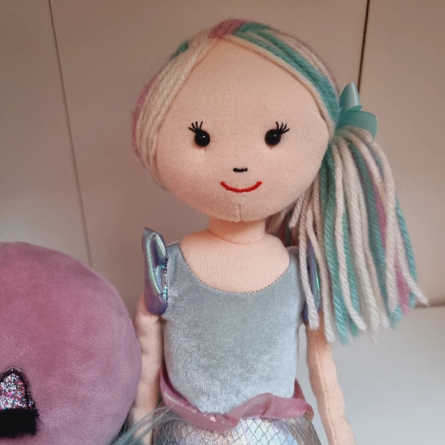 JELLYCAT MERMAID SHELLBELLE Little Aqua Lily, Jellyfish Curiosity Fish ...