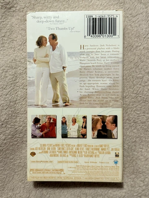 SOMETHINGS GOTTA GIVE (VHS, 2004) £2.67 - PicClick UK