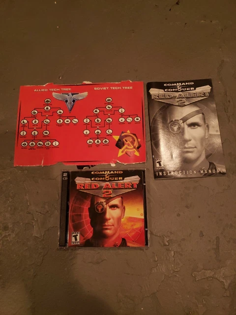 COMMAND & CONQUER: Red Alert 2 PC Game w/manual & Tech Tree EA Games ...