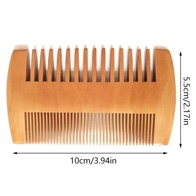 WOODEN COMB NATURAL Peach Wood Super Narrow Tooth Wood Combs No Static ...