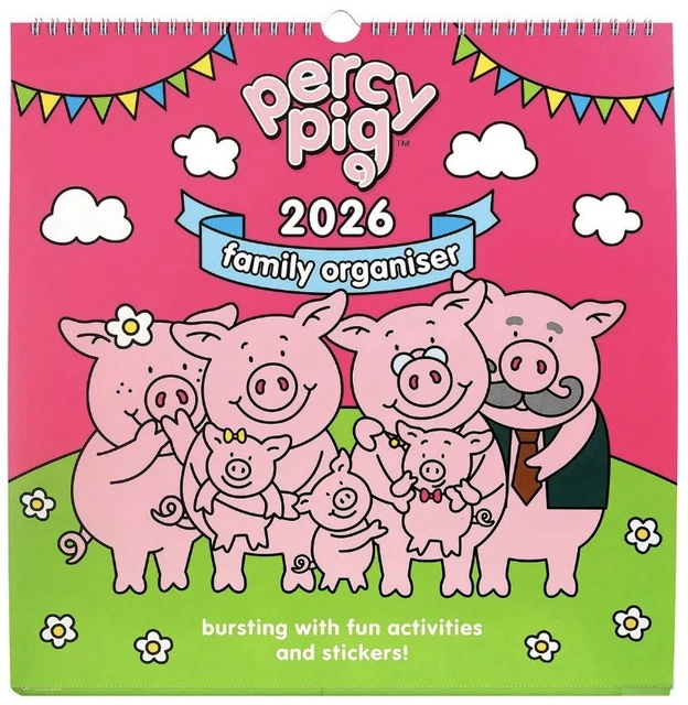 M&S PERCY PIG 2026 Family Organiser/Calendar £13.00 - PicClick UK