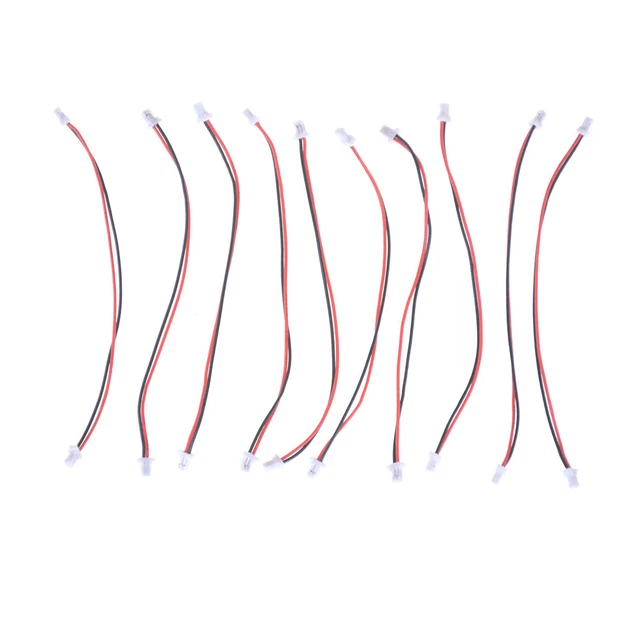 10 X MINI Micro SH 1.0mm 2-Pin JST Double Connector Plug Wires Cables ...