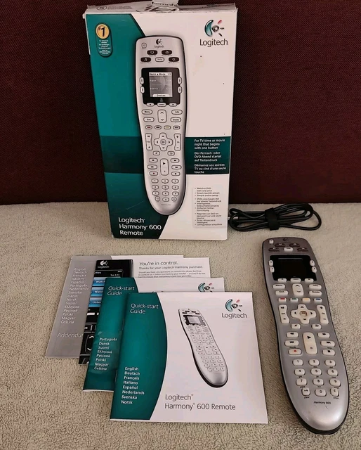 TÉLÉCOMMANDE UNIVERSELLE LOGITECH Harmony 600 - Rétroéclairée + écran ...