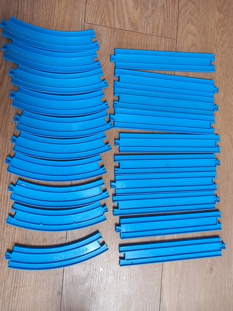 TOMY TRACKMASTER TRACK Bundle Blue Vintage Thomas And Friends straights ...