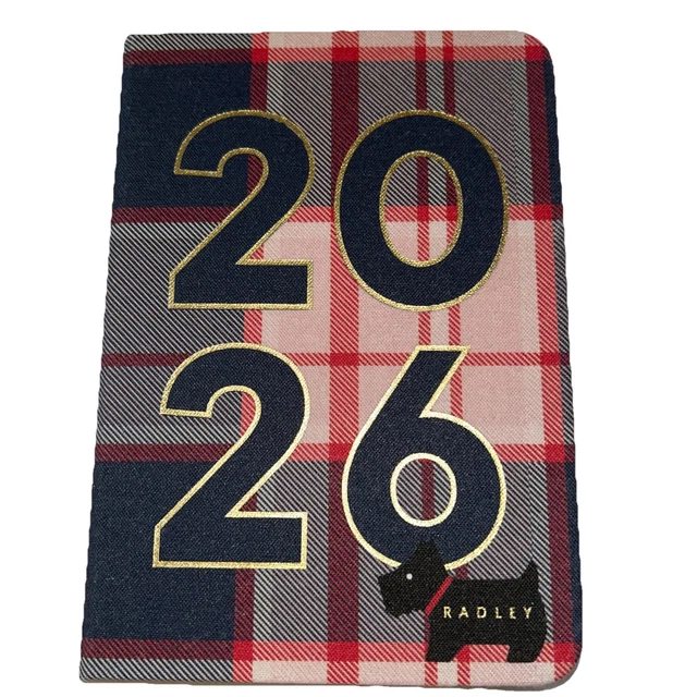 RADLEY 2026 CHECKED Diary ~ Month Opener, Month & Week To View, Notes ...