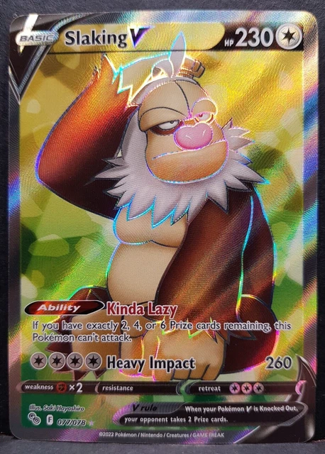 SLAKING V 077/078 Pokémon GO Full Art Pokemon Card English Near Mint ...