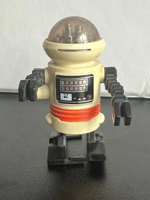 VINTAGE TOMY POCKET Bots Motorized Wind Up Rascal Robot Figure Working ...