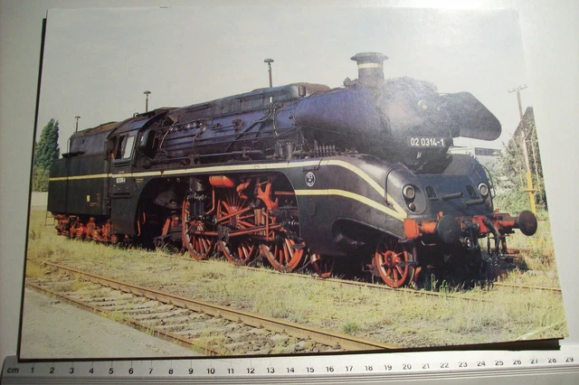 DDR GROSS-FOTO EISENBAHN,REICHSBAHN Dampflok 02 0314-1 ex VES Halle,Schnellzuglok EUR 1,00 ...